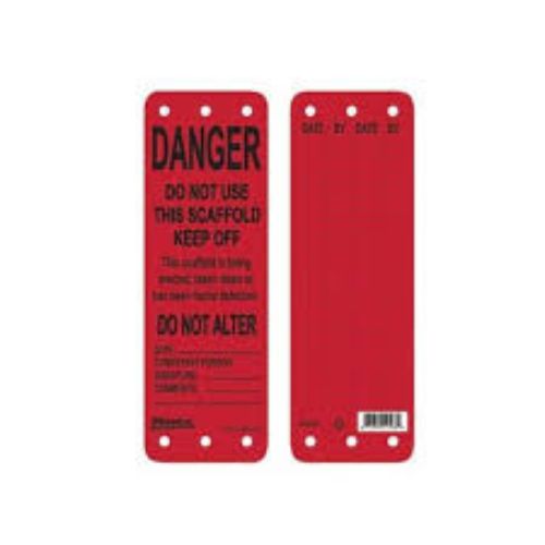 Master Lock S4700 "Danger" Scaffolding Tag Red