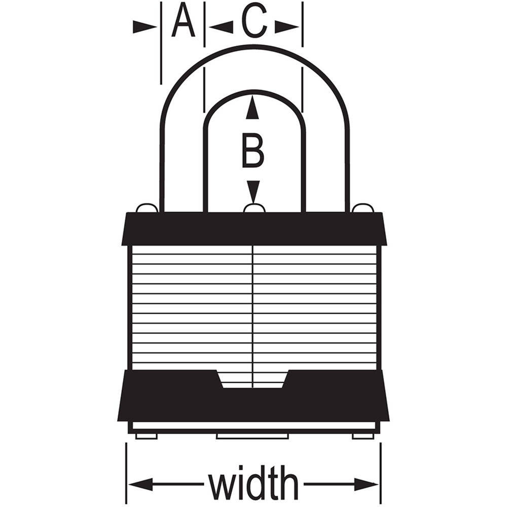 MASTER LOCK 1KALJ LAMINATED PADLOCK